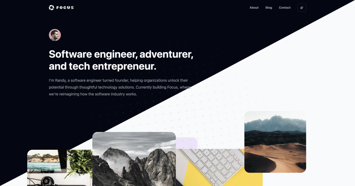 Focus - Next.js Blog starter kit.